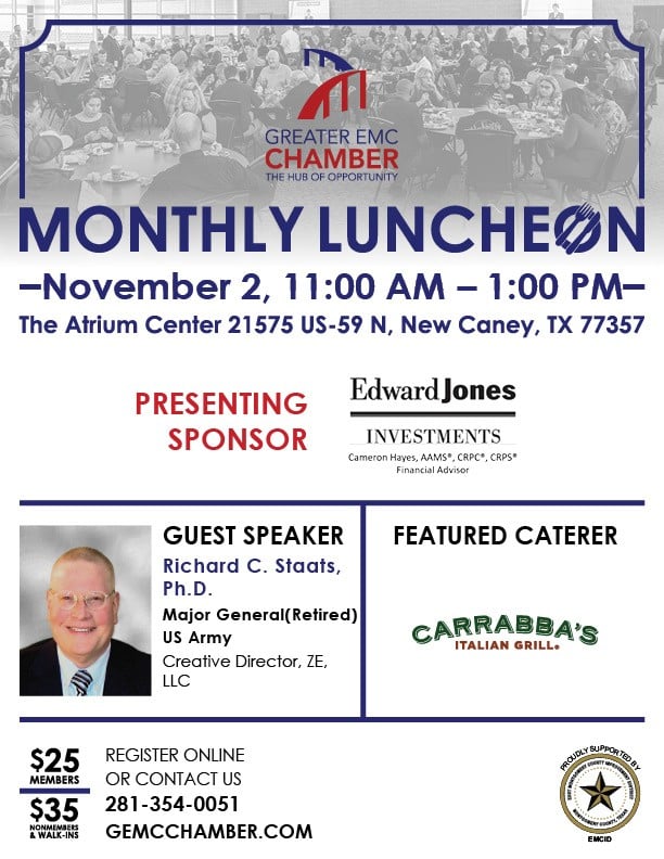 Dr. Richard Staats To Speak at GEMCC Monthly Luncheon